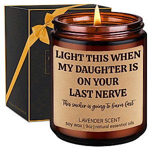 GSPY Scented Candles - Son in Law Gifts, Funny Gifts for Son in Law - Son in Law Gifts from Mother in Law - Future Son in Law Gifts - Funny Christmas, Wedding, Birthday Gifts for Son in Law