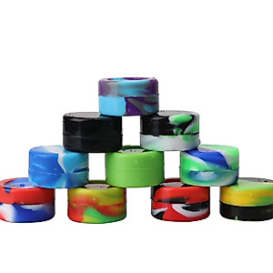 XIFEI Non-Stick Food Grade Silicone Wax Containers 5ml Non Stick Wax Oil Multi Use Storage Jars,10Pcs different color