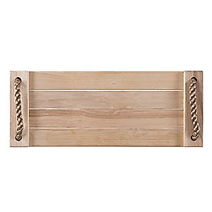 Hey! Play! Wooden Swing, Outdoor Flat Bench Seat with Adjustable Nylon Hanging Rope for Kids Playset Frame or Tree, Backyard Swinging Toy, Brown, 80-SA-062