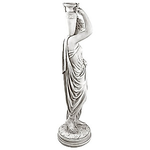 Design Toscano KY799519 Dione The Divine Water Goddess Greek Garden Statue, 39 Inch, Grande, Antique Stone