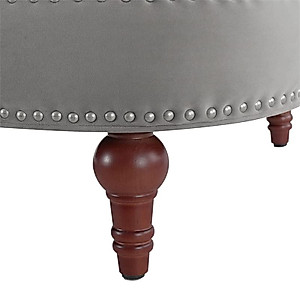 Jennifer Taylor Home La Rosa Victorian Chesterfield Tufted Sofa, Opal Grey Velvet