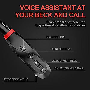 Nepartak Bluetooth Headphones Neckband, Long Battery Life,100 Hours Playtime,IPX5 Waterproof, Bluetooth Wireless Sport Headphones,Bluetooth Neckband Running Headset with Microphone