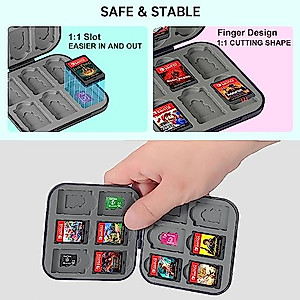12 Game Card Case Compatible for Nintendo Switch OLED 2021/Switch/Switch lite, 12 Game Holder Cartridge Case Compatible for Switch Game Cards , Compact & Portable Game Storage Case Box
