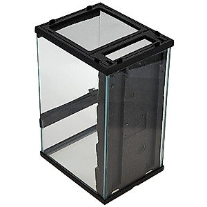 Zilla Front Opening Terrarium - 8" x 10" x 15",Black