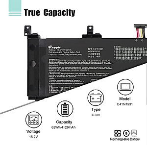 BOWEIRUI C41N1531 Laptop Battery Replacement for ROG GL502VS GL502VT GL502VS-1A GL502VY-1A GL502VS-1E GL502VT-1B GL502VY Strix GL502VS-FY032T G502VY-FY065T Series Notebook 0B200-01940100
