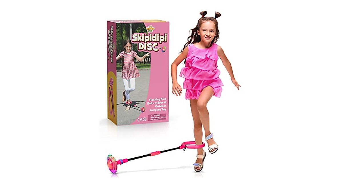 Skip It Ankle Toy - Retro Flashing Hopper Ball for Kids & Adults
