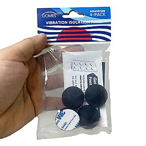 Soundrise Domes Isolation Pads - Sound Dampening & Anti-Vibration Silicone Feet - Audio Isolation Feet for Subwoofers, Speakers & Turntables - Peel & Stick, Durable Class-A Silicone, Non-Slip (4-Pack)