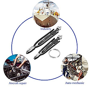 2 Pieces Safety Wire Pliers, 9 Inch 6 Inch Wire Twisting Tool Lock Wire Pliers and 32 Feet 0.5 mm Wire for Aircraft Auto Industry