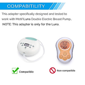 PumpMom 12 Volt Car Adapter for Motif Luna Breast Pumps, Replacement Vehicle Lighter Power Adapter Charger for Motif Luna(8 Ft Long Cord)