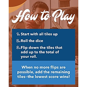 WE Games Shut The Box Wooden Board Game - Classic 4-Player Table Top Math Dice Game, Black Stained Wood, 8.5 in. Travel Size, 10 Numbers, for Families and Adults