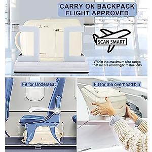 Hp hope Travel Backpack for Women Men, Expandable Airline Approved Carry On Backpack Flight Approved, Waterproof Hiking Weekender Backpack with USB Charging Port & Shoes Compartment, White