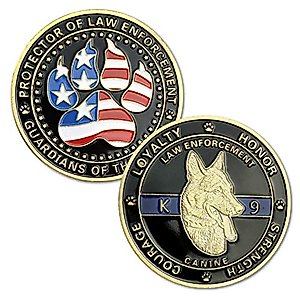 K9 Dog Law Enforcement Challenge Coin Canine Police Decoration
