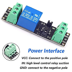 3v Relay Board for Raspberry Pi Arduino Relay Module 1 Channel Opto-Isolate High Level Trigger for IOT ESP8266 Microcontrollers Development Board