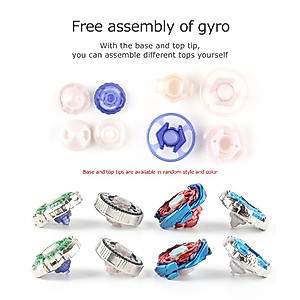 Bey Battling Top Burst Gyro Toy Set, Battling Game Toys, 2 Launchers, 4 Spinning Tops, High Performance Tops with Launcher and Arena for Kids Children Boys Ages 6+