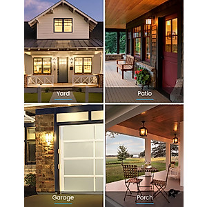 Aovpex Dusk to Dawn LED Outdoor Light Bulbs, 13W 1100LM(100W Equivalent), A19 Sensor LED Bulb, E26 2700K Soft White Day Night Bulbs, Auto ON/Off, Sensor Lighting for Porch Garage Front Door, 4 Pack