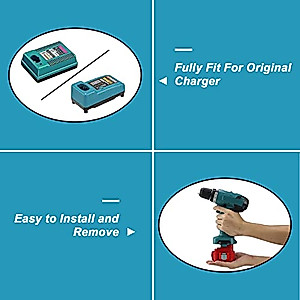 2Pack 3600mAh 12 Volt Replacement Battery Compatible with Makita 12V Battery Ni-Mh 1200 1220 1201 PA12 1222 1233S 1233SA 1233SB 1234 1235 192681-5 Cordless Power Tools