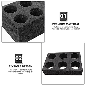 Cabilock 2pcs Drink Cup Bracket Disposable Takeout Cup Carrier Door Dash Cup Holder Bag Drink Takeout Holder Packing Cup Trays Convenient Pearl Cotton Cold Drink Travel Outdoor