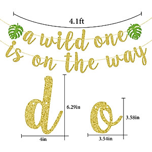 A Wild One is on the Way Banner, Safari Baby Shower Decoration, Welcome Baby Sign, Jungle Birthday Party Supplies