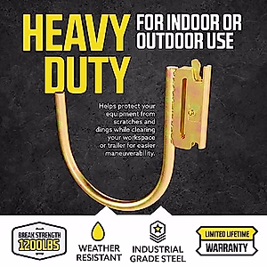 DC Cargo - E Track J Hooks (4.5" - 2 Pack) - Large Heavy Duty E Track Accessories - Hanging Hooks for Your ETrack Rail System - Use in Enclosed Trailers, Box Trucks, Vans, Garage, Workshop & Warehous