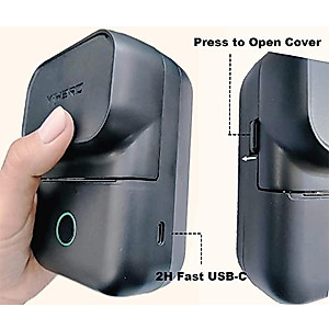 YiHERO YP10 Mini Label Printer Thermal Bluetooth Portable Label Maker-Compatible with Android & iOS, Multifunction for Business Clothing Mailing Office Home