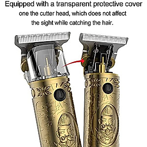 Soonsell Hair Clippers for Men,Beard Trimmer for Men, Electric T Blade Liners Outline Edgers Shaver 0mm Bald Zero Gap Grooming Kit ，Cordless Clippers for Hair Cutting