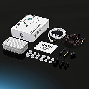 BASN Bmaster Triple Drivers in Ear Monitor Headphone with Two Detachable Cables Fit in Ear Suitable for Audio Engineer, Musician (Blue)