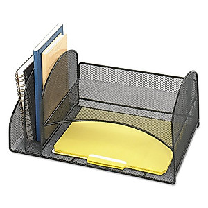 Safco 3264Bl Desk Organizer Two Vertical/Two Horizontal Sections 17 X 10 3/4 X 7 3/4 Black
