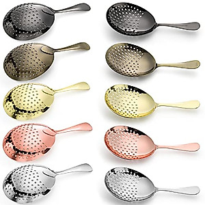 cocktail strainer,bar strainer,julep strainer,cocktail strainer for drinks,for Standard Cocktail Mixing Glass or Cocktail Shaker – Stainless Steel Strainer for Commercial or Home Bar