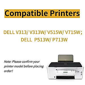 Compatible Dell Series 21 Black Ink Cartridges Replacement for DELL V313 V313W V515W P513W P713W V715W Printer, 3Pack Dell 21 22 23 24 Black Ink Cartridge
