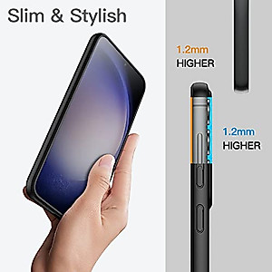 JETech Slim Fit Case for Samsung Galaxy S23+ / S23 Plus 5G 6.6-Inch, Soft TPU Thin Protective Phone Cover with Matte Finish, Shockproof (Black)