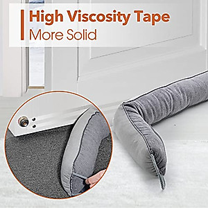 Door Draft Stopper,YOOGO 36 Inch Under Door Draft Blocker for Bottom of Door,Weighted Under Door Draft Noise/Wind/Light/Air/Dust/Odor Blocker for Apartment Door Gap Filler Bottom,Fabric Draft Guard