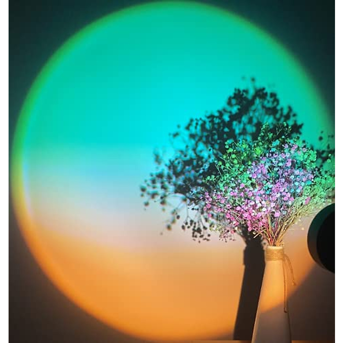 XINJI Sunset Lamp Projector Rainbow Projection Lamp Romantic Led Sunset Projection Light for Party Photo Vlog Background Bedroom