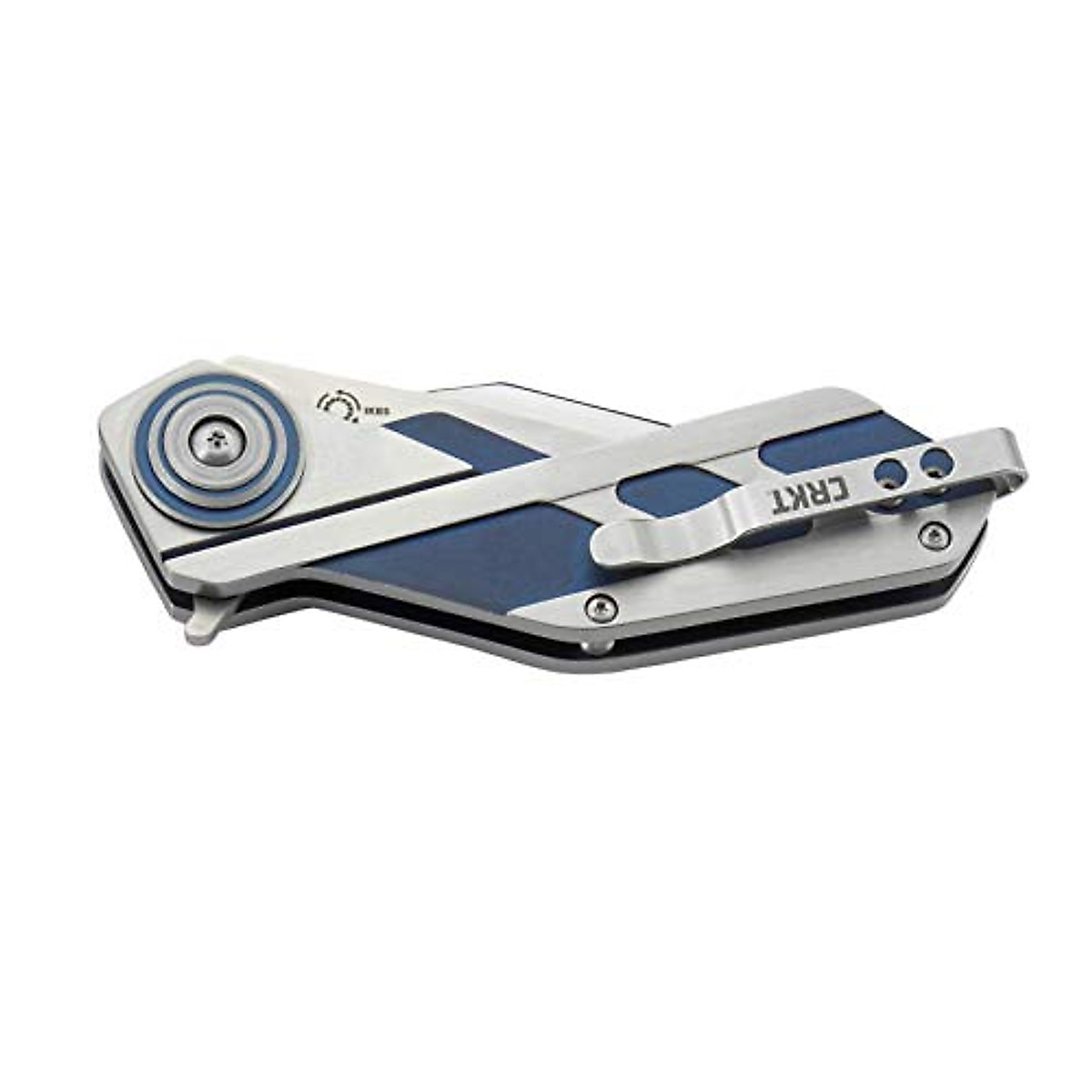 CRKT Deviation Folding Pocket Knife: Distinctive, Futuristic Design, Dual Blade Finish, Tanto Point, IKBS Ball Bearing Pivot, Liner Lock, Two Tone Handle, Reversible Pocket Clip 2392