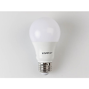 Satco Non-Dimmable 8.5 Watt, 120-277 Volt 4000K A-19 LED Bulb, Enclosed Rated