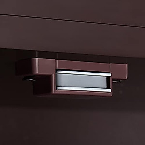 Yaheetech Bathroom Storage Cabinet with Drawer and Double Doors, Free-Standing Organizer with Inner Adjustable Shelf for Living Room, L24xW12xH31.5 in, Espresso