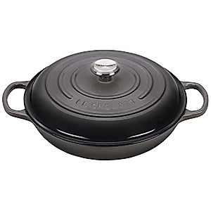 Le Creuset Enameled Cast Iron Signature Braiser, 3.5 qt., Oyster
