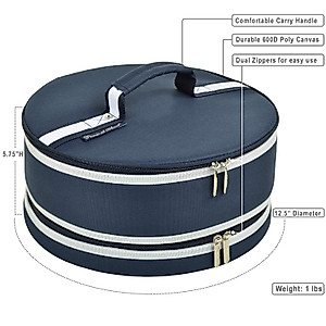 Picnic at Ascot Original Pie and Cake Carrier 12" Diameter- Designed & Quality Approved in the USA