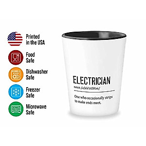 Bubble Hugs Electrician Shot Glass 1.5oz - Because Engineers - Electrical Engineer Technician Lineman Proffesional Electrician Graduation Student Electricity Funny Man Hillarious Husband