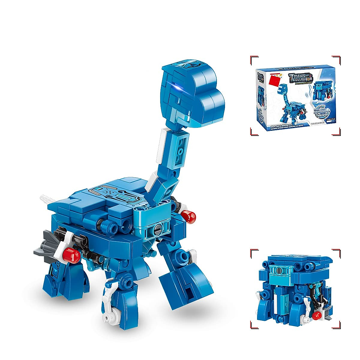 Building Kit Transforming Toys STEM Building Blocks 2 in 1 Construction Toys for Kids Building Set for Boys and Girls Age 6 7 8 9 10 Years (Thunder Sauropod)