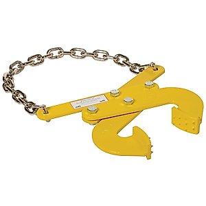 Vestil PAL-LP Steel Low Profile Double Scissor Pallet Puller, 5000 lbs Capacity, Opening x 2-Inch Height, 3-1/4-Inch Wide , yellow , 30 Inch