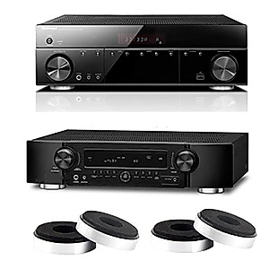 Sam&Johnny 4Pcs Speaker Spikes Stand Feets Audio Active Speakers Repair Parts Accessories DIY for Home Theater Sound System and More(Silver)