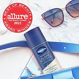 Vaseline All-Over Body Balm Stick 3-Pack – Non-Greasy Fragrance-Free Moisturizer, Travel-Size Lotion, 1.4 Oz Ea