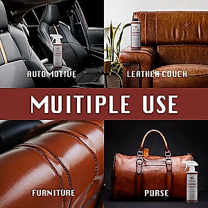 SALTY FISH Leather Conditioner Cleaner for Couch Furniture, All-Natural Leather Care Kit for Leather Couch,Car Seat,Apparel,Boot,Shoe,Accessories (16 Fl Oz)