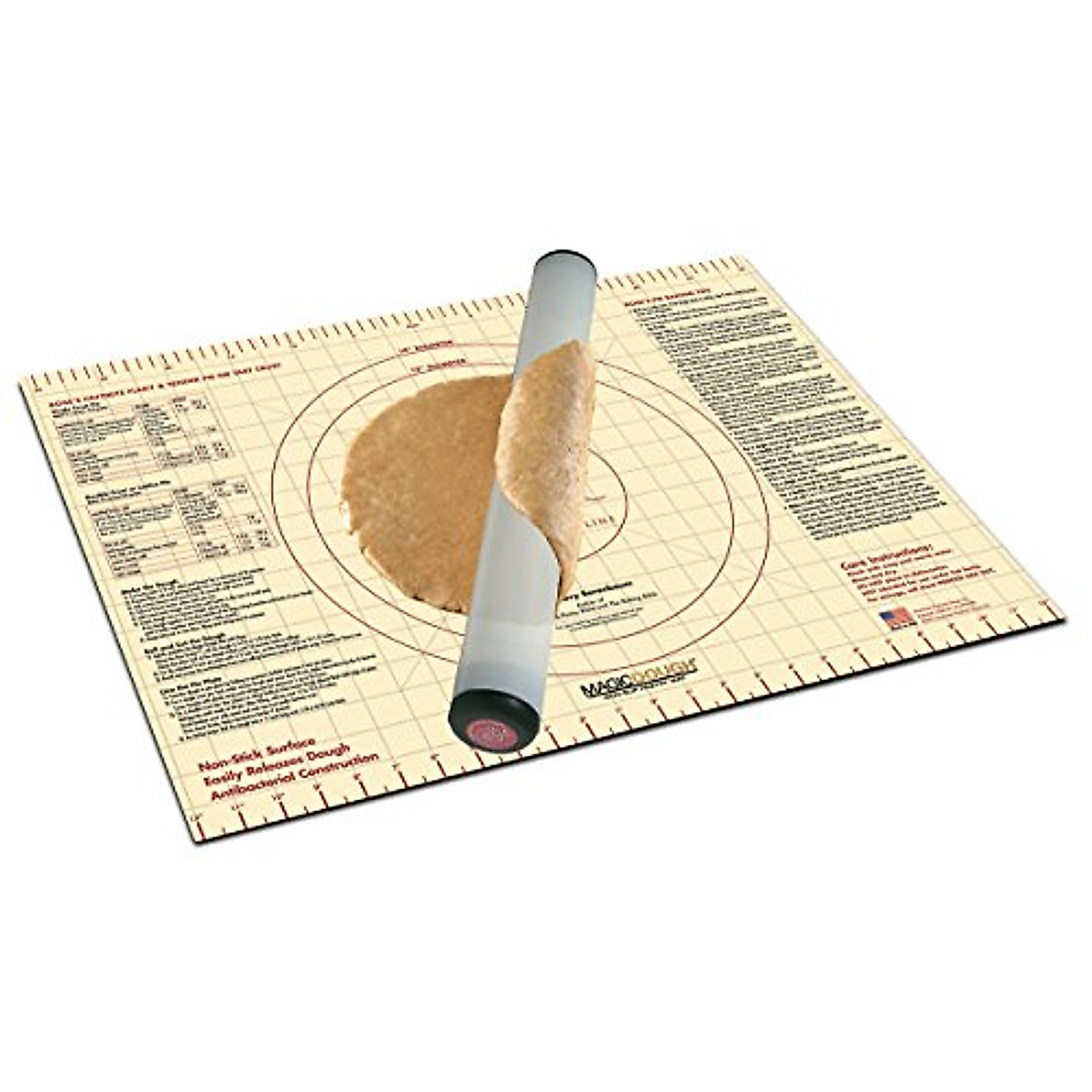 Rose Levy Beranbaum Signature Series Rose's stick, Non-slip Mat, 18" x 24.5", Made in USA childrens-art-doughs, Cream