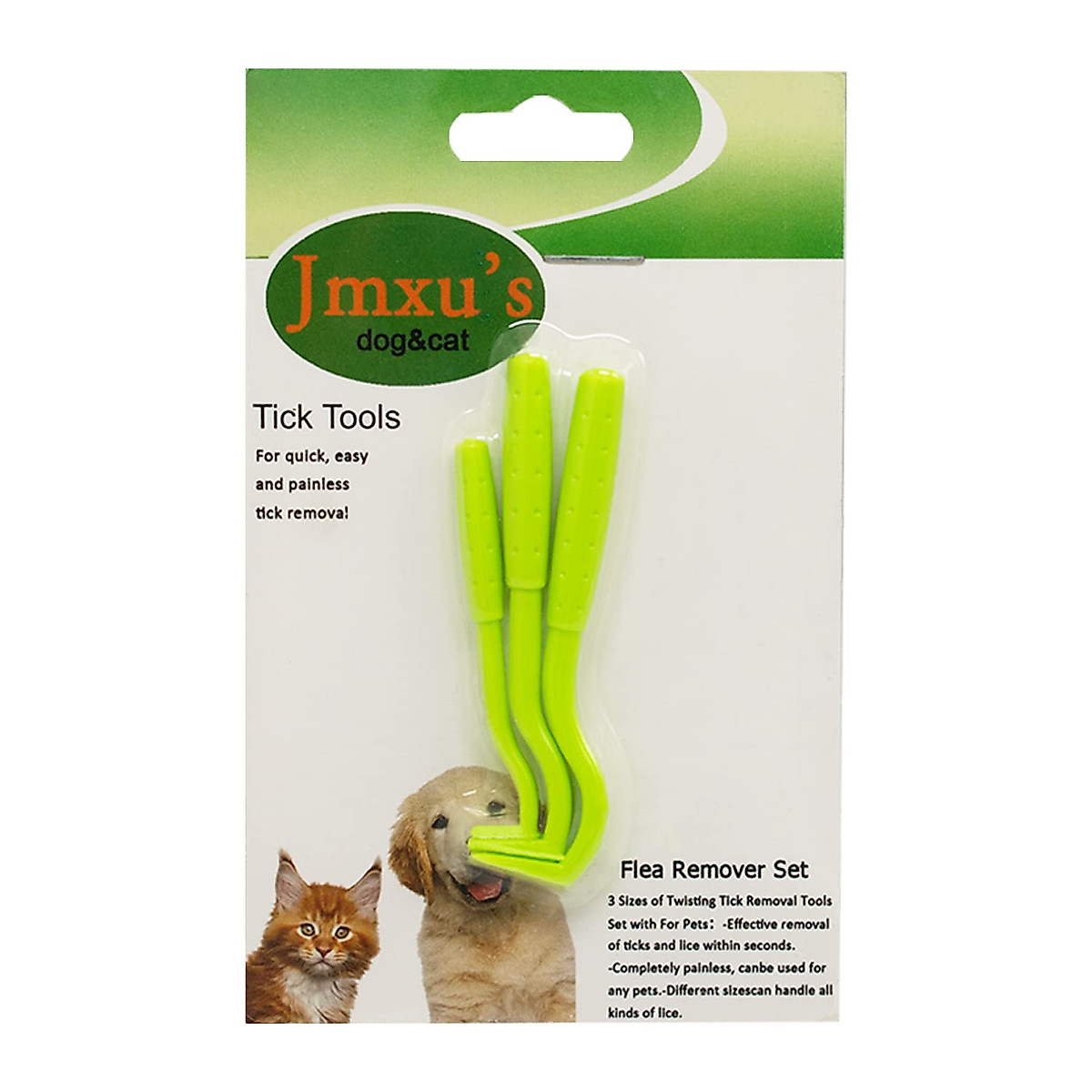 3 Sizes Tick Removal Tool for Dogs, Cats and Humans Plastic Tick Puller Tick Grabber Entire Head & Body Pain-Free (1 Pack)