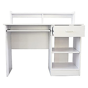 CZDYUF General Style Particleboard Computer Desk White