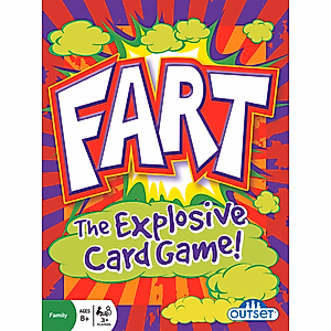 Fart - The Explosive Card Game - Easy to Learn Fast Flatulent Fun, Kids Family & Friends Party Game, Funny Fast Acting, Toilet Humor, Outset Media, Ages 8+, 3+ Players