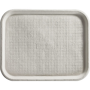 Chinet 20804 Savaday Molded Fiber Flat Tray, 18" Length x 14" Width, White (Case of 100)