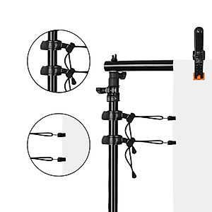 EMART 4.5 inch Heavy Duty Backdrop Clamp Kit-6 Spring Clamps, 8 Background Clip Holders for Muslin Stand, Canvas, Paper, Fabric, Chromakey Screen, Photo Studio, Photography Backdrops Support