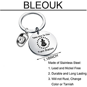 BLEOUK TV Show Gift TV Show Inspired Gift Rip Wheeler Keychain TV Show Merchandise (Train station)